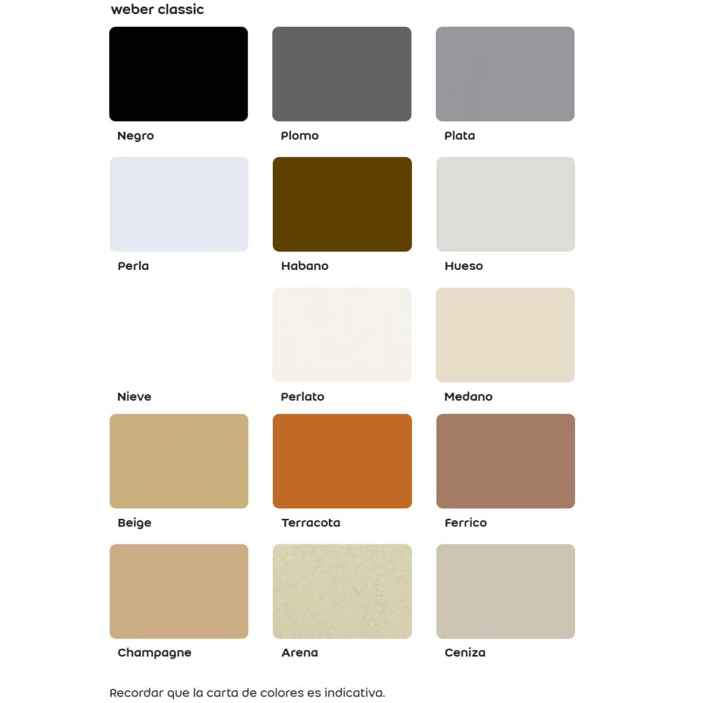 Pastina Color Weber Classic Perlato X 2 Kg - El amigo