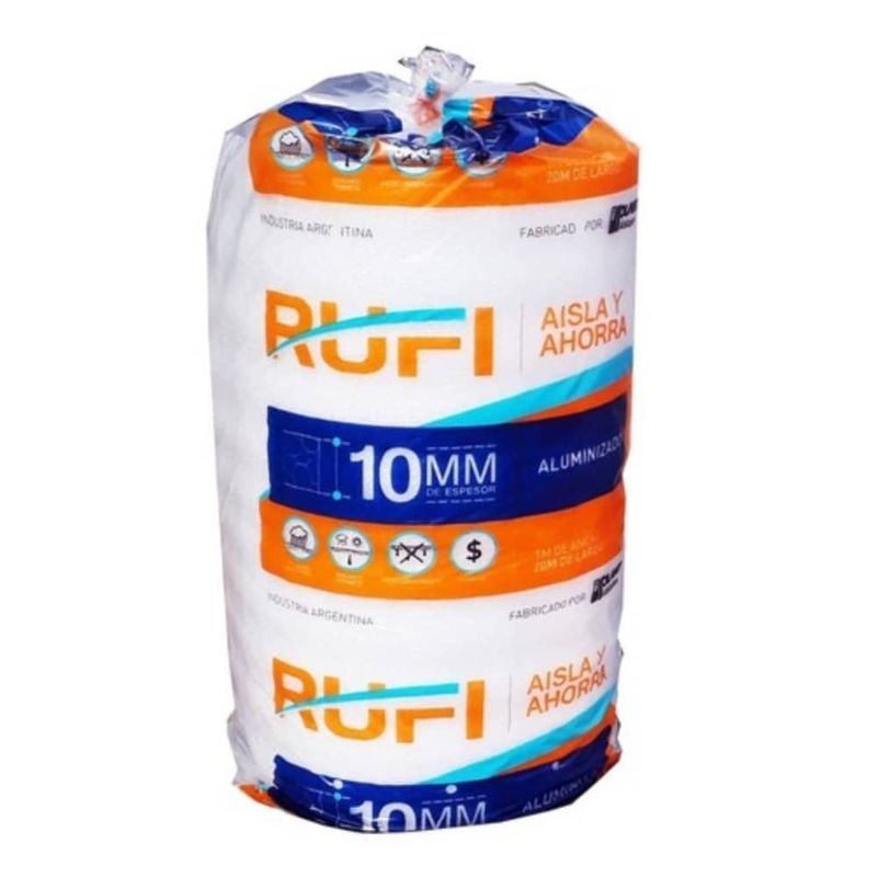 Aislante Térmico Isolant Rufi Aluminizado x 10mm x 20mt - El amigo