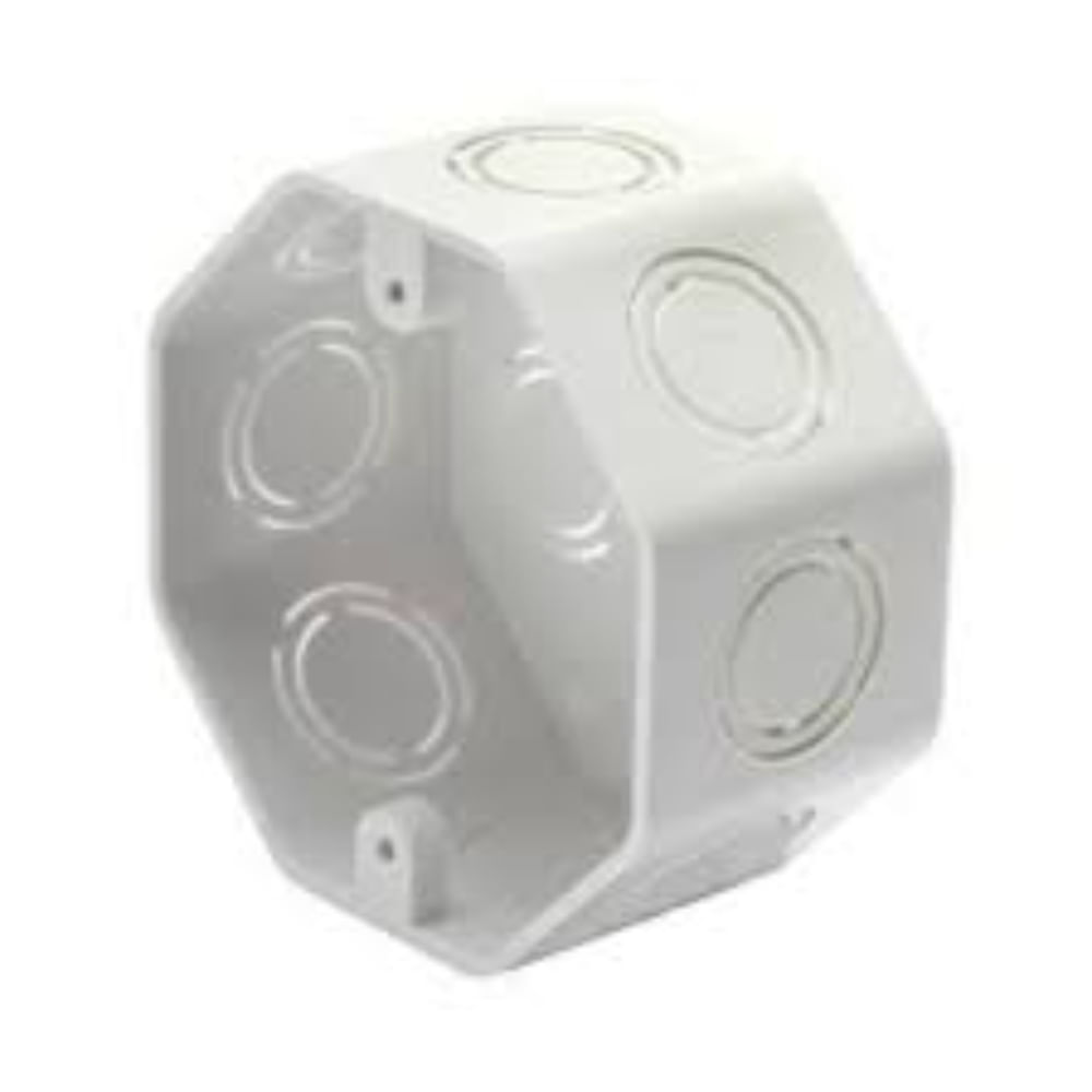 Caja De Embutir Octogonal Chica Pvc Con Oreja Plástica - El amigo Caja De Embutir Octogonal Chica Pvc Con Oreja Plástica - El amigo