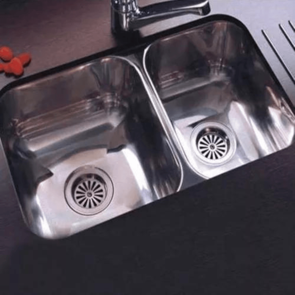 Pileta Doble De Acero 430 Johnson Para Cocina Rr63 - El amigo